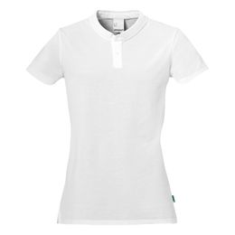 Poloshirt Uhlsport "POLO SHIRT Essential Prime Women", Herren, Gr. L, wei&szlig;, Obermaterial: 57% Baumwolle CO(Bio). 38% Polyester Pol. recyc.. 5% Elasthan EL., Shirts
