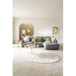 Sch&ouml;ner Wohnen Kollektion Ecksofa "Wonder, Organische Eck-Lounge f&uuml;r dein Zuhause", grau, B:318cm H:86cm T:188cm, 100% Polyester, SCH&Ouml;NER WOHNEN-KOLLEKTION, Sofas, Ecksofa, Sanfte Kurven, Kammerkissen-Komfort & maximale Entspannung