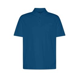 Poloshirt Bugatti, Herren, Gr. L, 370, marine, 50% Baumwolle, 50% Polyester, unifarben, normal, ohne Ausschnitt, Shirts, Modern Fit aus einem Baumwollmix