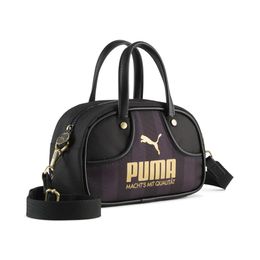 Tragetasche Puma "Puma 1976 2,5 l Mini-Tragetasche Damen", Damen, Gr. B/H/T: 10,5cm x 13,5cm x 9,5cm onesize, schwarz archive gold gelb, Polyester, Taschen
