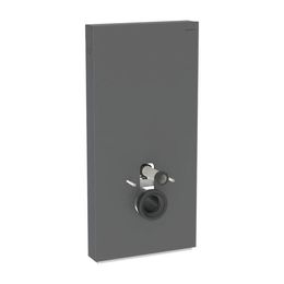 Geberit Monolith Plus Sanit&auml;rmodul 131222CD7 Front schwarz, Seitenverkleidung schwarz / Aluminium geb&uuml;rstet, Bauh&ouml;he 101cm