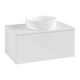 Villeroy & Boch Villeroy und Boch Antao Waschtisch-Unterschrank K30010GF 80x36x50cm, Waschbeckenplattenfarbe Lack, glossy white lacquer