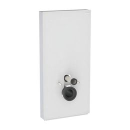 Geberit Monolith Plus Sanit&auml;rmodul 131222TD7 Front wei&szlig;, Seitenverkleidung Aluminium geb&uuml;rstet, Bauh&ouml;he 101cm