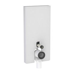 Geberit Monolith Stand-WC-Modul 131003TD5 Front wei&szlig;, Seitenverkleidung Aluminium geb&uuml;rstet, Stand-WC, 101cm