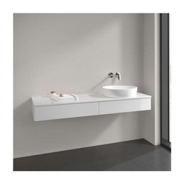 Villeroy & Boch Villeroy und Boch Antao Waschtisch-Unterschrank K16050GF 160x19x50cm, Hahnlochbohrung, Waschbeckenplattenfarbe Lack, glossy white lacquer