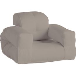 Gartensessel Karup Design "HIPPO Chair out&trade;, Loungesessel in Schlafplatz verwandelbar", beige, B:100cm H:75cm T:90cm, Sessel, Outdoor geeignet, Schmutz- und Wasserabweisend, Made in Europe