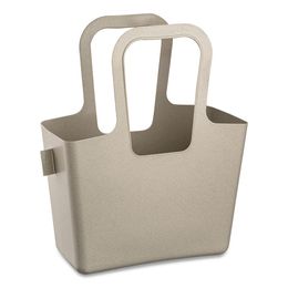Einkaufsshopper Koziol "TASCHELINO Tasche", nature desert sand, B:32,7cm H:38,6cm T:13cm, Kunststoff, Einkaufsk&ouml;rbe, Einkaufsshopper
