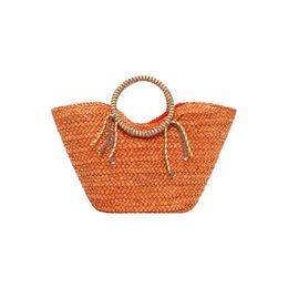Emily & Noah Shopper EMILY & NOAH "Shopper E&N Jolanda", Damen, Gr. B/H/T: 53cm x 40cm x 20cm 0, orange (orange 610), Papierstroh, Taschen Shopper
