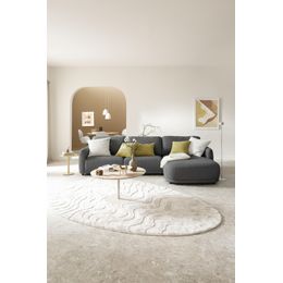 Sch&ouml;ner Wohnen Kollektion Ecksofa "Wonder, Organische Eck-Lounge f&uuml;r dein Zuhause", anthrazit, B:318cm H:86cm T:188cm, 100% Polyester, SCH&Ouml;NER WOHNEN-KOLLEKTION, Sofas, Ecksofa, Sanfte Kurven, Kammerkissen-Komfort & maximale Entspannung
