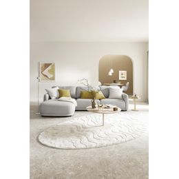 Sch&ouml;ner Wohnen Kollektion Ecksofa "Wonder, Organische Eck-Lounge f&uuml;r dein Zuhause", light, grau, B:318cm H:86cm T:188cm, 100% Polyester, SCH&Ouml;NER WOHNEN-KOLLEKTION, Sofas, Ecksofa, Sanfte Kurven, Kammerkissen-Komfort & maximale Entspannung