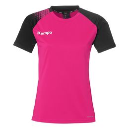 T-Shirt Kempa "Shirt Ambition 28 Women", Damen, Gr. XXL, rot (magenta, schwarz), Obermaterial: 100% Polyester Pol. recyc.., Shirts T-Shirt