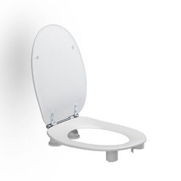 Pressalit WC-Sitz Dania mit Deckel, erh&ouml;ht 50mm, wei&szlig;
