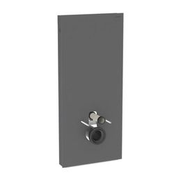 Geberit Monolith Sanit&auml;rmodul 131031CD5 Front schwarz, Seitenverkleidung schwarz / Aluminium geb&uuml;rstet, 114cm