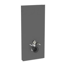 Geberit Monolith Plus Sanit&auml;rmodul 131231CD7 Front schwarz, Seitenverkleidung schwarz / Aluminium geb&uuml;rstet, Bauh&ouml;he 114cm