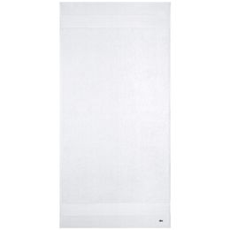 Duschtuch Lacoste "LLECROCO", blanc, B:70cm L:140cm, Frottier, Baumwolle, Handt&uuml;cher, mit Label-Applikationen
