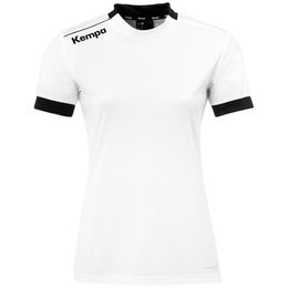 T-Shirt Kempa "Shirt PLAYER TRIKOT WOMEN", Damen, Gr. L, wei&szlig; (wei&szlig;, schwarz), Obermaterial: 100% Polyester PES., Shirts T-Shirt