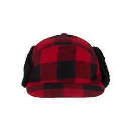 Snapback Cap Brandit "Brandit Herren Lumberjack Wintercap", Herren, Gr. onesize, rot, schwarz, 95% Polyester, 5% Wolle, Caps