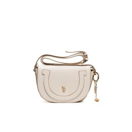 Schultertasche U.S. Polo Assn. "LAWSON FLAP CROSSBODY BAG Damen", Damen, Gr. B/H/T: 6cm x 15cm onesize, natural, Polyurethan, Taschen Schultertasche, Schultertasche Damen, Abendtasche, Fashion, Lifestyle, Sale