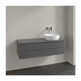 Villeroy & Boch Villeroy und Boch Antao Waschtisch-Unterschrank K23050GK 120x36x50cm, Hahnloch, Waschbeckenplattenfarbe Lack, anthracite matt lacquer