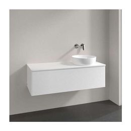 Villeroy & Boch Villeroy und Boch Antao Waschtisch-Unterschrank K34150MT 120x36x50cm, Hahnloch, Waschbeckenplattenfarbe Lack, white matt lacquer