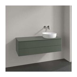 Villeroy & Boch Villeroy und Boch Antao Waschtisch-Unterschrank K23050HL 120x36x50cm, Hahnloch, Waschbeckenplattenfarbe Lack, leaf green matt lacquer