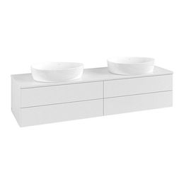 Villeroy & Boch Villeroy und Boch Antao Waschtisch-Unterschrank K28110GF 160x36x50cm, Waschbeckenplattenfarbe Lack, glossy white lacquer