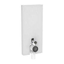 Geberit Monolith Stand-WC-Modul 131033TD5 Front wei&szlig;, Seitenverkleidung Aluminium geb&uuml;rstet, Bauh&ouml;he 114cm