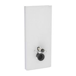 Geberit Monolith Plus Sanit&auml;rmodul 131231TD7 Front wei&szlig;, Seitenverkleidung Aluminium geb&uuml;rstet, Bauh&ouml;he 114cm