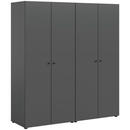Dreht&uuml;renschrank DARWIN ca.160x176x51cm Anthrazit