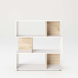 Regal Shelfy ca. 103x110 cm Wei&szlig;/Eiche