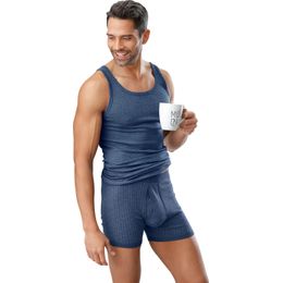 Herren Unterhemd marine-geringelt, Gr&ouml;&szlig;e 10