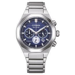 Citizen Zenshin Senkei Silber Herren Armbanduhr CA4691-59L