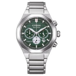 Citizen Zenshin Senkei Silber Herren Armbanduhr CA4691-59X