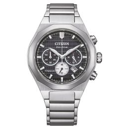Citizen Zenshin Senkei Silber Herren Armbanduhr CA4690-51E