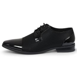 Formelle Oxford-Derby-Schuhe aus schwarzem Leder f&uuml;r Herren