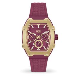 Ice Watch Ice Boliday - Gold Burgundy Burgund Damen Armbanduhr 022868 - S