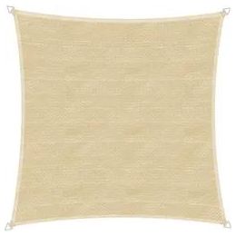 Sonnensegel Windhager "Capri Quadrat", beige (champagner), B:400cm T:400cm, Polyethylen, Sonnensegel, 4x4m, champagner