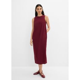 bonprix Maxikleid mit Eingriffstaschen aus Viskose-Mix, rot, Gr.42, &Auml;rmelloses Kleid aus Viskose-Mix mit rundem Ausschnitt und Seitennahttaschen, aus Viskose