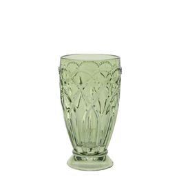 Chic Antique Saint-&Eacute;milion hohes Glas mit Muster H15, &Oslash;8,5 cm staubig rosa, 350ml skandinavische Deko Online Shop
