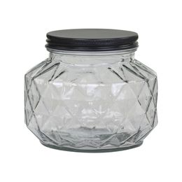 Chic Antique Aufbewahrungsglas mit Diamantenschliff H13,5/D16 cm, klar skandinavische Deko Online Shop