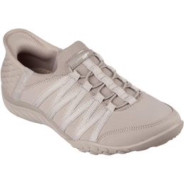 Skechers Breathe Easy Roll With Me Strick Mesh Damen Taupe Sneaker