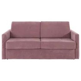 Schlafsofa Home Affaire "GOLDPOINT 182cm, Dauerschl&auml;fer, Liegefl&auml;che 140/200 cm", lila (beere), B:182cm H:85cm T:100cm, Samtoptik (100% Polyester);Struktur (100% Polyester), Sofas, Schlafsofa, 3-Sitzer mit Dauerschl&auml;fer-Funktion, Bonell-Federkernmatratze
