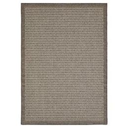 Teppich ANDIAMO "Savannah" Gr. 3, braun, B:120cm H:4mm L:170cm, Kunstfaser, Teppiche, Teppich, Flachgewebe, In- und Outdoor geeignet, Wohnzimmer