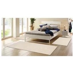 Bettumrandung OTTO HOME "Wolly, Handweb Teppiche" Gr. 14, beige (natur), H:14mm, Obermaterial: 93% Wolle, 7% Polyester, Bettumrandungen, Bettvorleger, Wolle, handgewebt, L&auml;ufer-Set Wohnzimmer, Schlafzimmer