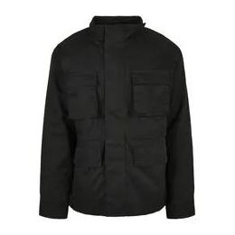 Allwetterjacke Urban Classics "Urban Classics Herren Big M-65 Jacket", Herren, Gr. L, schwarz, 100% Baumwolle, unifarben, oversize, Rundhals, Jacken
