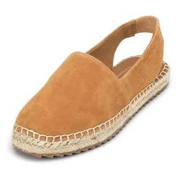 Marc O'Polo Espadrille MARC O'POLO "aus Suede-Ziegenleder", Damen, Gr. 37, braun (m720), Obermaterial: 100% Leder (Ziege), unifarben, Schuhe Espadrille