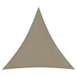 Sonnensegel Windhager "Cannes Dreieck", grau (taupe), B:400cm T:400cm, Polyester, Sonnensegel, 4x4x4m taupe