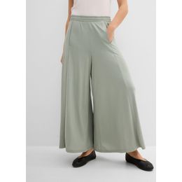 bonprix Jersey-Culotte mit weitem Bein, gr&uuml;n, Gr.36/38 (S), Luftige Culotte mit bequemem Bund., aus Modal