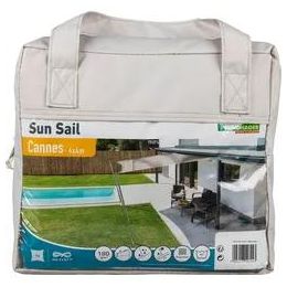 Sonnensegel Windhager "Cannes Quadrat", grau, B:400cm T:400cm, Polyester, Sonnensegel, 4x4m, grau