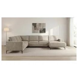 Wohnlandschaft OTTO HOME "OLAND U-Form, XXL, B: 342 cm, Skandi-Design", beige, B:342cm H:85cm T:260cm, 100% Polyester, Sofas, Wohnlandschaft, Skandi-Design in Struktur, Flachgewebe, Luxus-Microfaser, Boucle
